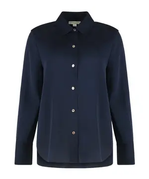 Vince Long-sleeved Button-front Shirt - Blue
