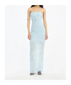 ROTATE BY BIRGER CHRISTENSEN Floral Pattern Strapless Maxi Dress