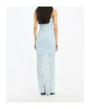 ROTATE BY BIRGER CHRISTENSEN Floral Pattern Strapless Maxi Dress