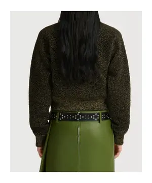 Marni Wool Cardigan With Lurex Detailing - Black