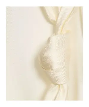 Loulou De Saison Sleeveless Draped Silk Top - White