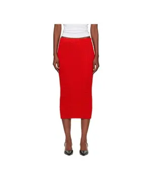 Issey Miyake Textured Knit Midi Skirt - No