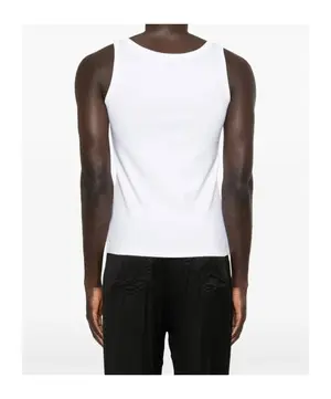 Rhude Logo Embroidered Tank Top - White