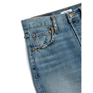 RE/DONE Mid Rise Bootcut Jeans With Studded Detail