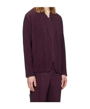 Issey Miyake Pleated Zip-up Jacket
