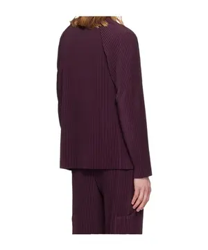 Issey Miyake Pleated Zip-up Jacket