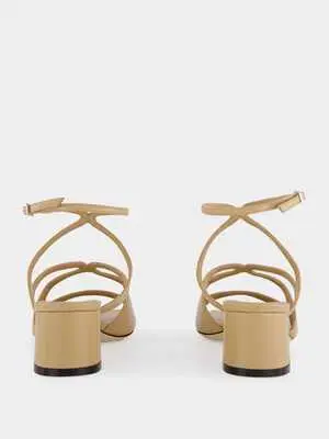 JIMMY CHOO Azilia Strappy Leather Sandals - Chai