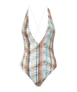 Missoni Missoni Lurex Striped One-Piece Swimsuit Multicolor