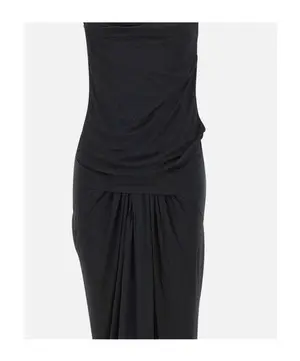 ENTIRE STUDIOS Sleeveless Draped Maxi Dress - Black