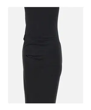 ENTIRE STUDIOS Sleeveless Draped Maxi Dress - Black