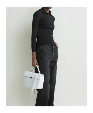 TOTEME Buttoned High-neck Knitted Cardigan - Black