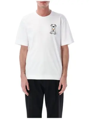 Fendi Dog Embroidered Crewneck T-shirt