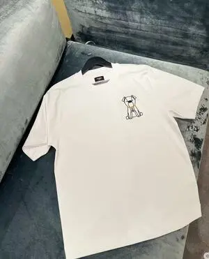 Fendi Dog Embroidered Crewneck T-shirt