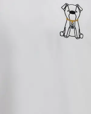Fendi Dog Embroidered Crewneck T-shirt