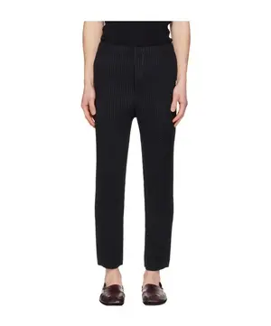 Issey Miyake Homme Plissé Pleated Straight-leg Trousers