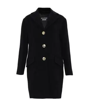 Moschino Single-breasted Coat - Black