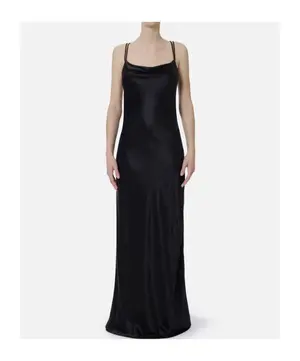 Elisabetta Franchi Satin Maxi Dress