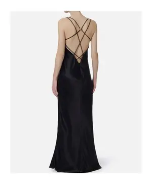 Elisabetta Franchi Satin Maxi Dress