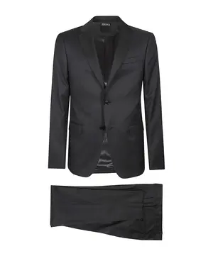 Zegna Single Breasted Two-piece Suit - Black