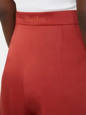 Max Mara Tabacco Pleated Shorts - Red