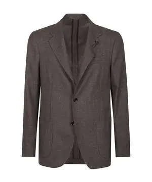 LARDINI Two-button Slim Blazer - Black