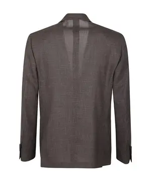 LARDINI Two-button Slim Blazer - Black