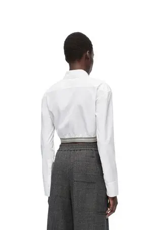 Loewe Cropped Long Sleeve Shirt With Elasticated Belt