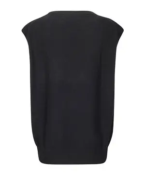 Extreme Cashmere Sleeveless Knitted Top - Black