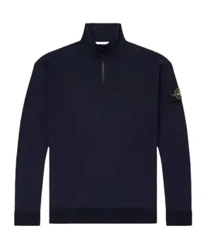 Stone Island Logo-appliquéd Zip-up Sweater