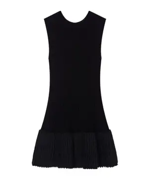 Emporio Armani Ribbed Pleated Dress