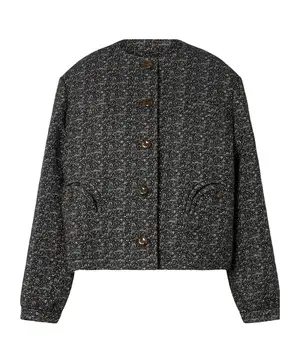 BLAZÉ MILANO Antalya Gliss Tweed Jacket - Black