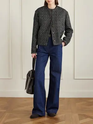 BLAZÉ MILANO Antalya Gliss Tweed Jacket - Black