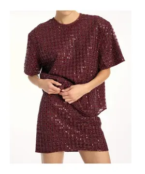 ROTATE BY BIRGER CHRISTENSEN Beaded Mini Skirt - Red