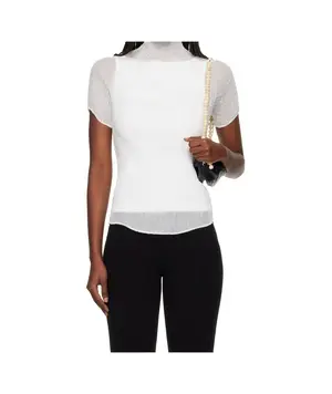 Issey Miyake Issey Miyake White Pleated Semi-Transparent T-Shirt White