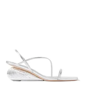 Simkhai Bridget 75mm Shell-motif Sandals - Silver