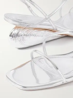 Simkhai Bridget 75mm Shell-motif Sandals - Silver