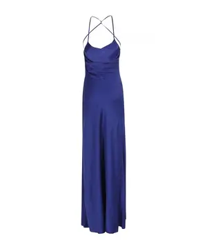 Victoria Beckham Strappy Maxi Dress With Pleated Detail