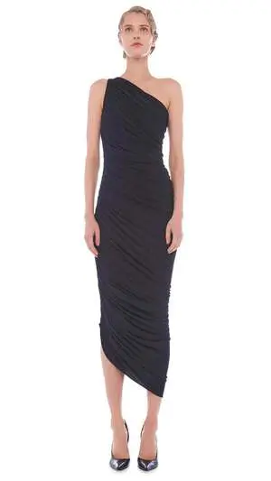 Norma Kamali One-shoulder Crepe Dress