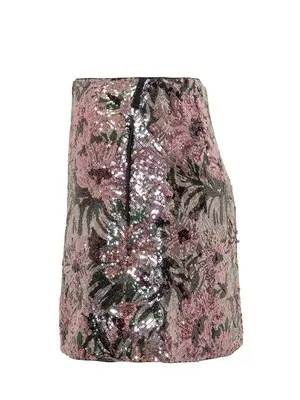 SELF-PORTRAIT Sequined Floral Mini Skirt
