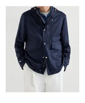 Brunello Cucinelli Lightweight Flannel Parka