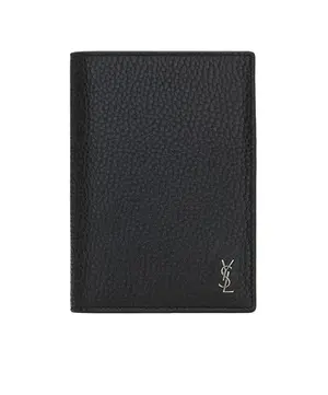 Saint Laurent Tiny Cassandre Passport Holder - Black