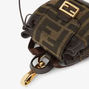 Fendi Nano Backpack Charm In Jacquard Ff Motif