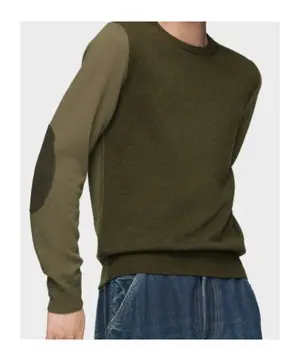 MAISON MARGIELA Two-tone Knitted Jumper With Contrast Elbow Patches - Invalid
