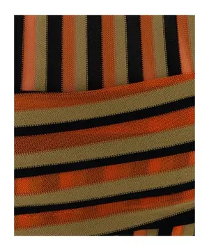 Blumarine Striped Tie-waist Knitted Mini Dress