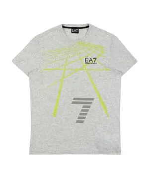 EA7 Logo Print Crew-neck T-shirt - Gray