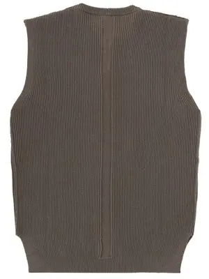 Rick Owens Ribbed-knit Vest - Black