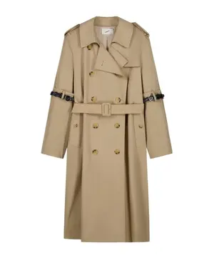 Coperni Mid-length Trench Coat With Defined Waist - Brown
