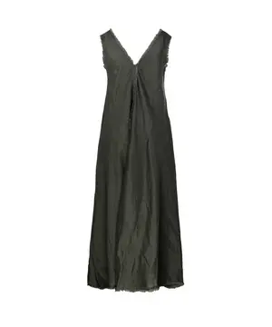 P.a.r.o.s.h Sleeveless V-neck Maxi Dress - Black