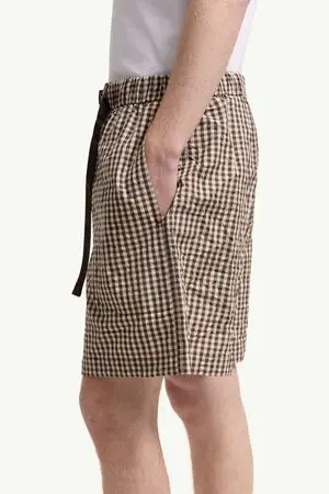 Moncler Vichy Cotton Blend Shorts