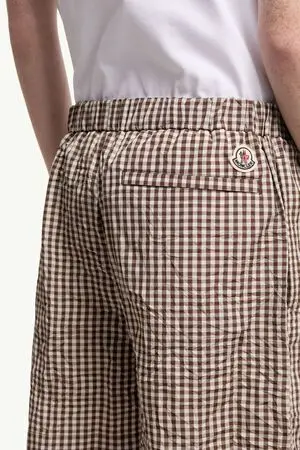 Moncler Vichy Cotton Blend Shorts